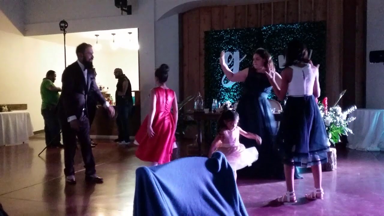 Little dancing at Ginger and Matthews wedding - YouTube