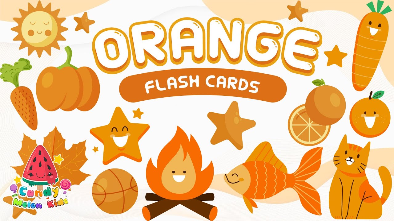 Orange Flash Cards | Video Flash Cards | Learn to Talk | Vocabulary in ...