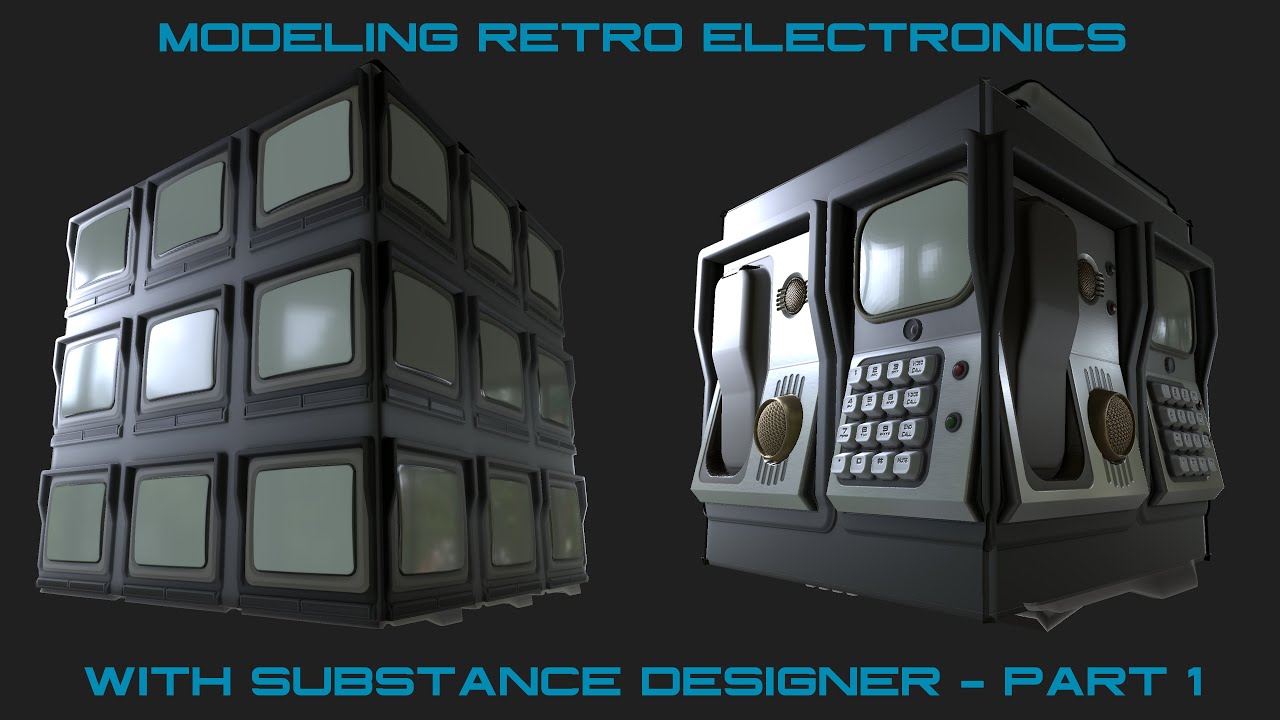 Modeling Sci-Fi Retro Electronics with Substance Designer - Part 1/6 ...
