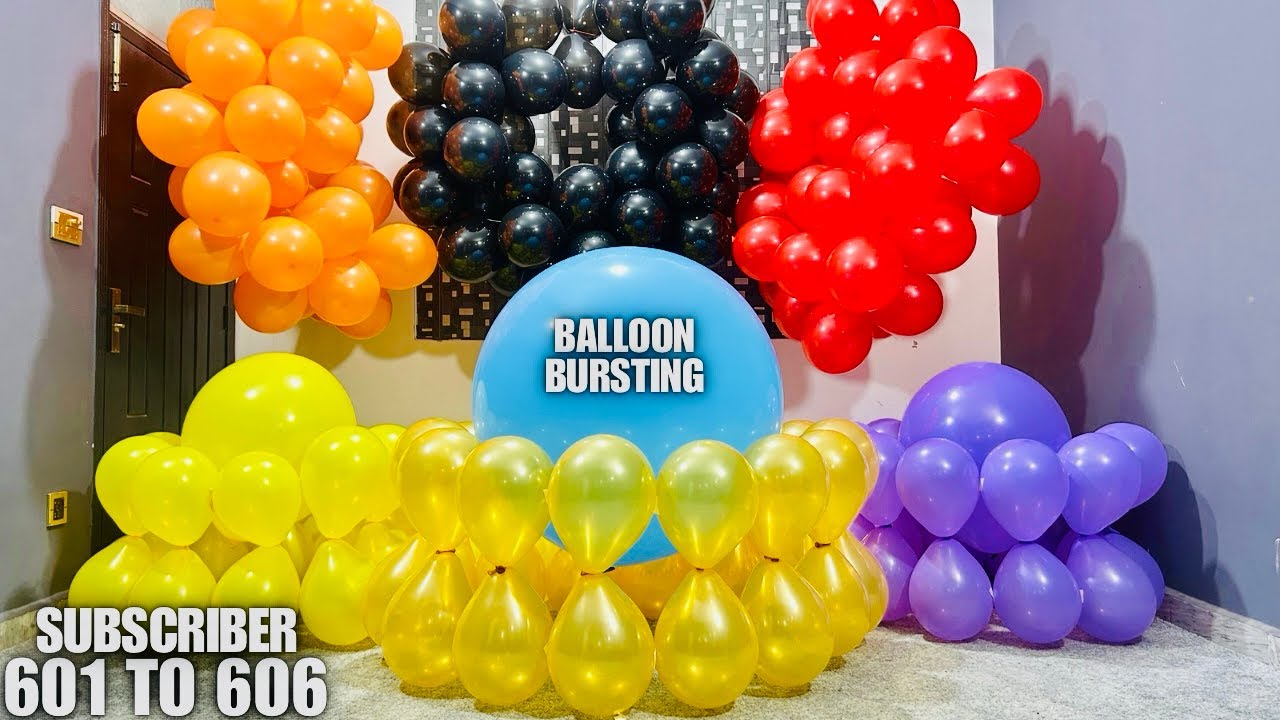 Balloon Popping Challenge-Popping alot of Balloons - YouTube