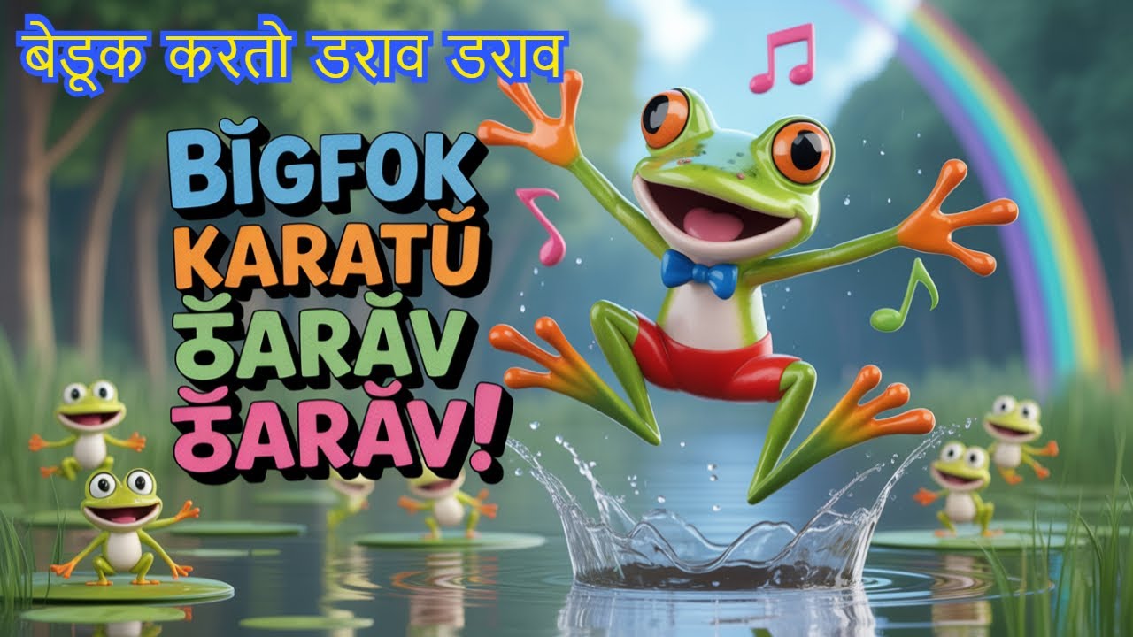 बेडूक करतो डराव डराव 🐸 | Beduk Karto Darav Darav | The Frog Song | New ...