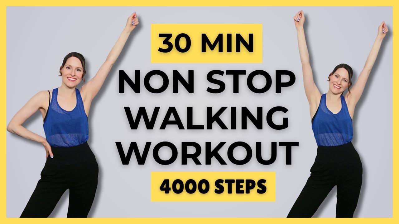 30 MINUTES 4000 STEPS - WALKING FAT BURN WORKOUT / Dancy / Sweaty ...