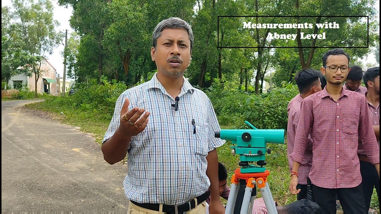 Abney Level with Tripod stand || Measurement of Slope distance || Measurement of Slope ...