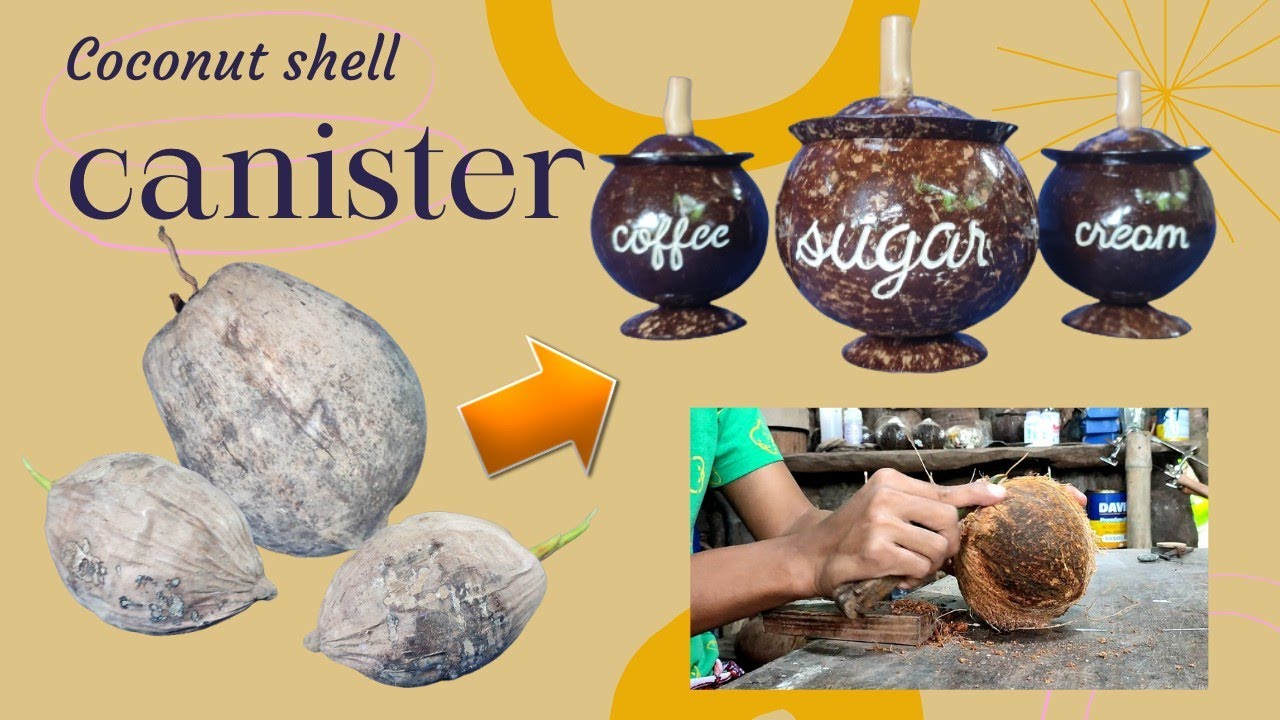 How to Make Jar from Coconut Shell | Coconut Shell Craft Ideas | DIY ...