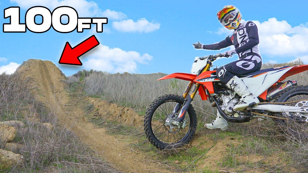 Hitting a 100ft Free Ride Jump - YouTube