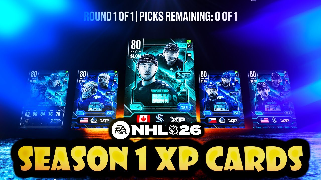 *INSANE* FREE SEASON 1 XP HUT CARDS IN NHL 26 HUT BREAKDOWN! BEST XP ...