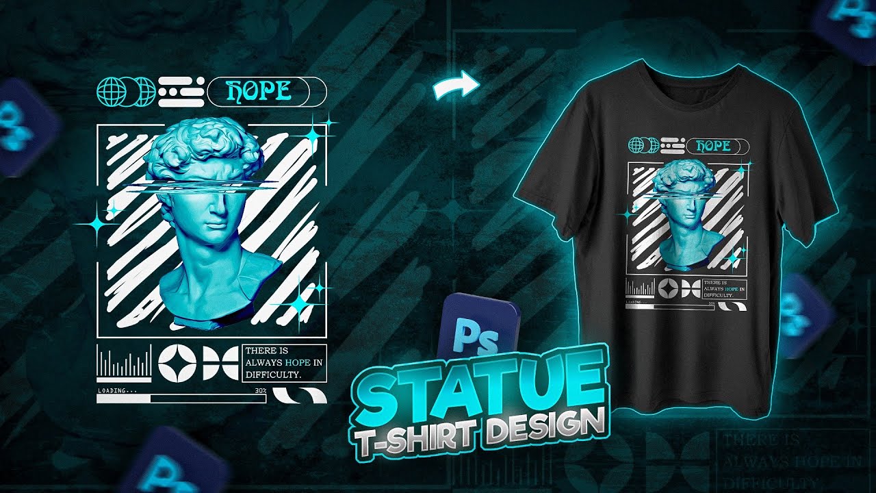 Design Trendy Statue Streetwear in Photoshop || Statue Tee || Unique ...
