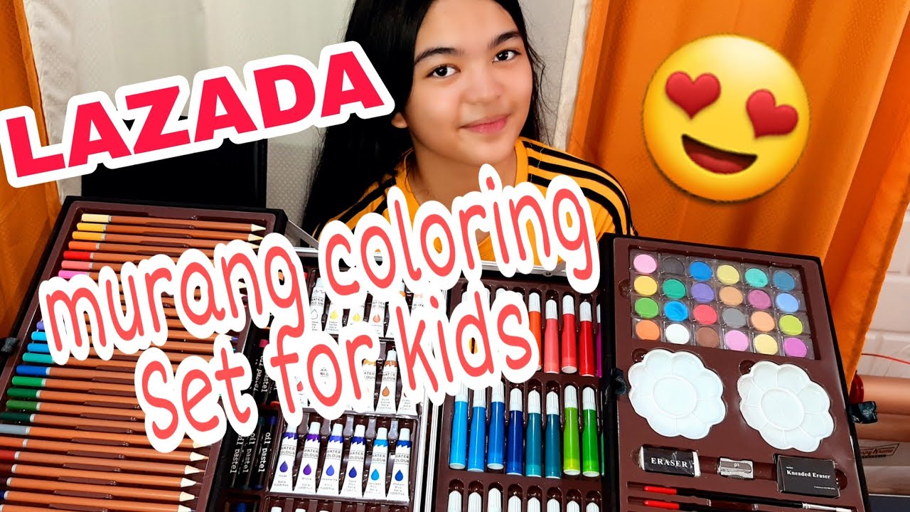 LAZADA'S UNBOXING PAINTING AND DRAWING SET FOR KIDS | GRABE ANG SAYA ...