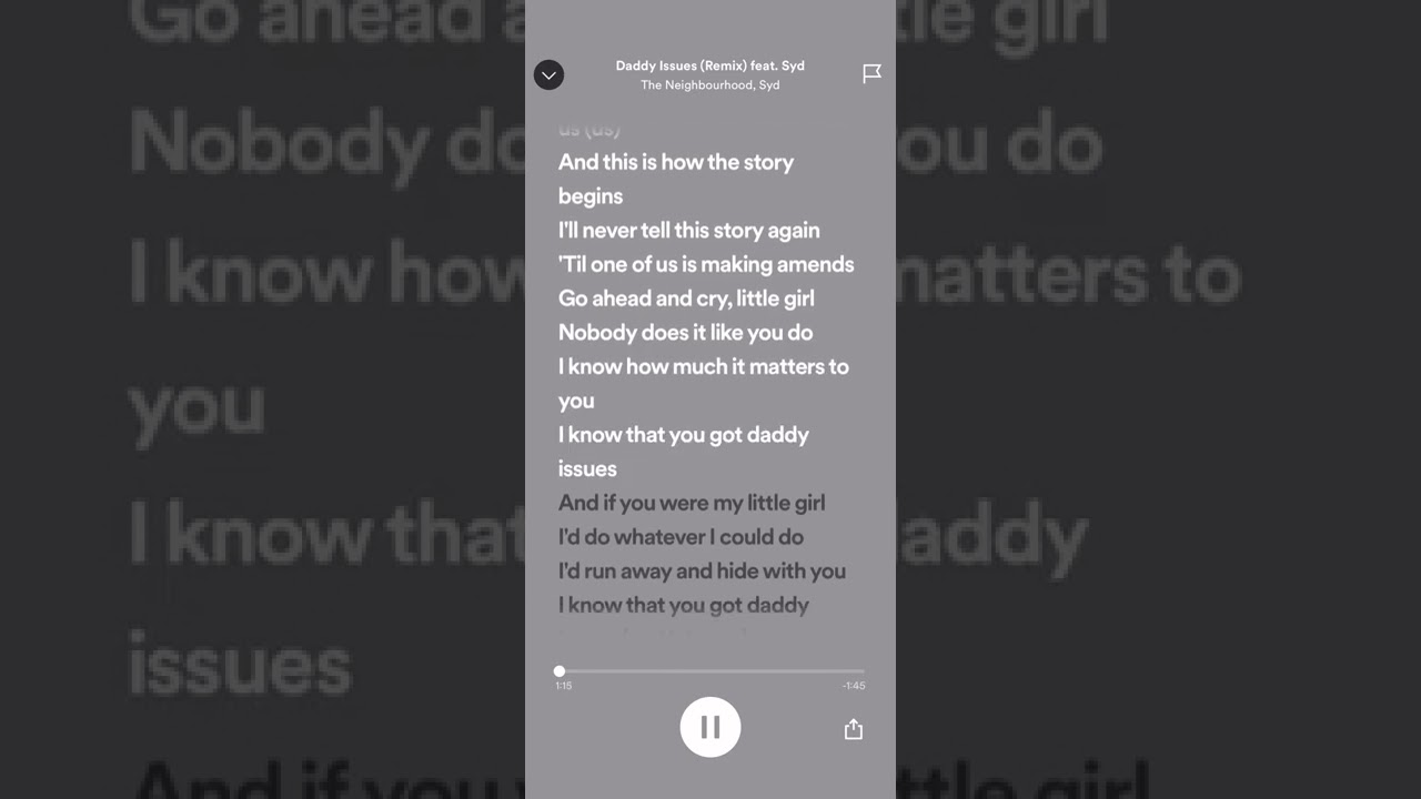 Daddy Issues(remix) by The Neighbourhood-sped up with lyrics - YouTube