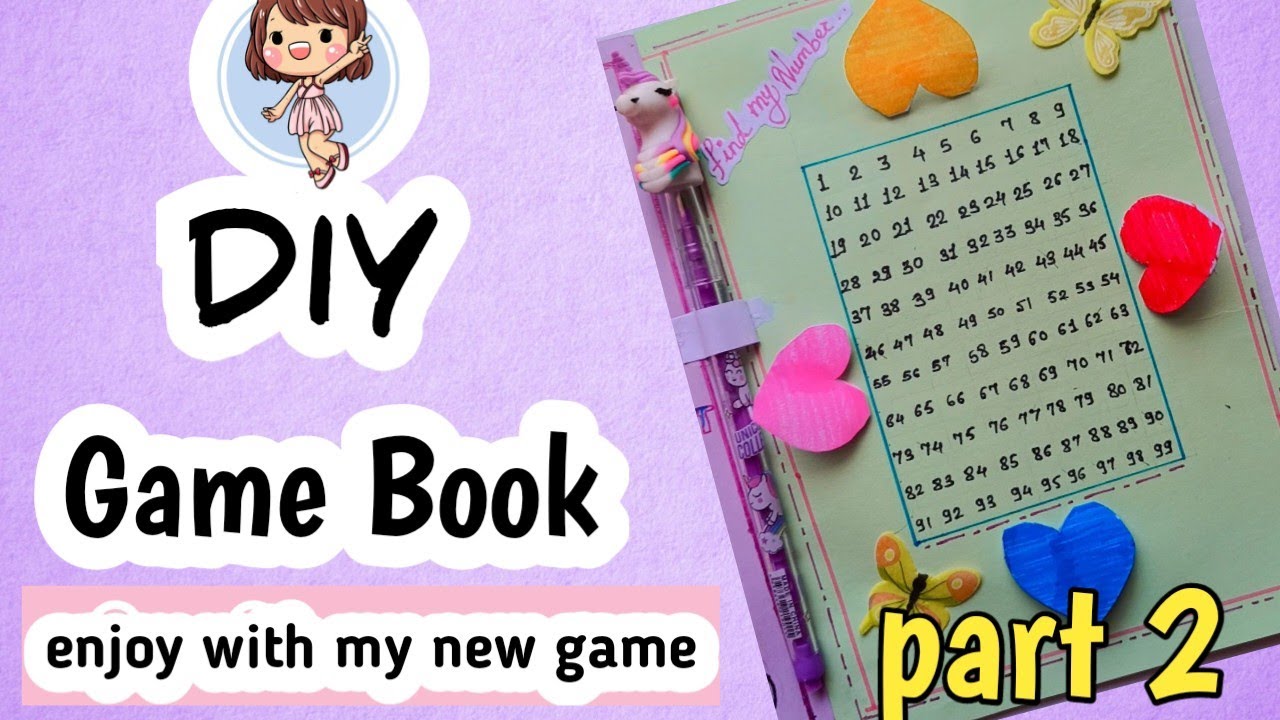 DIY game book| new game| find my number game| easy game| gow to make ...
