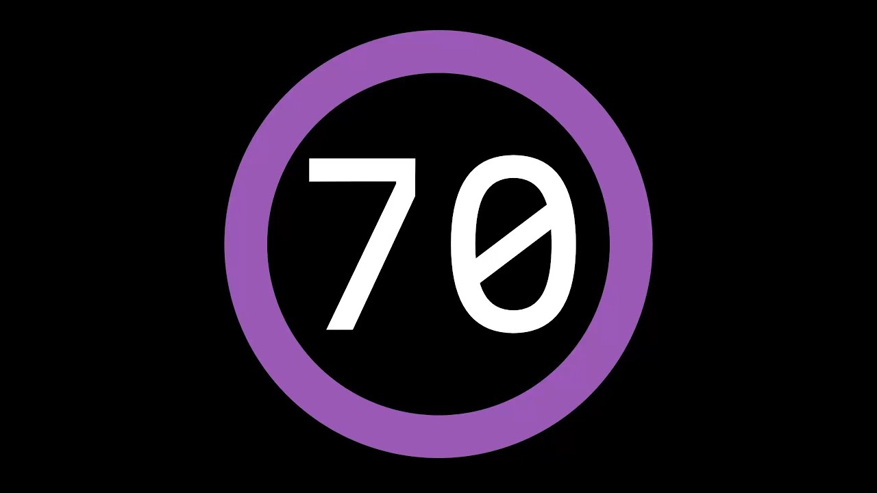 70-Second Countdown Timer - Dark Background + Circular Progress Bar ...