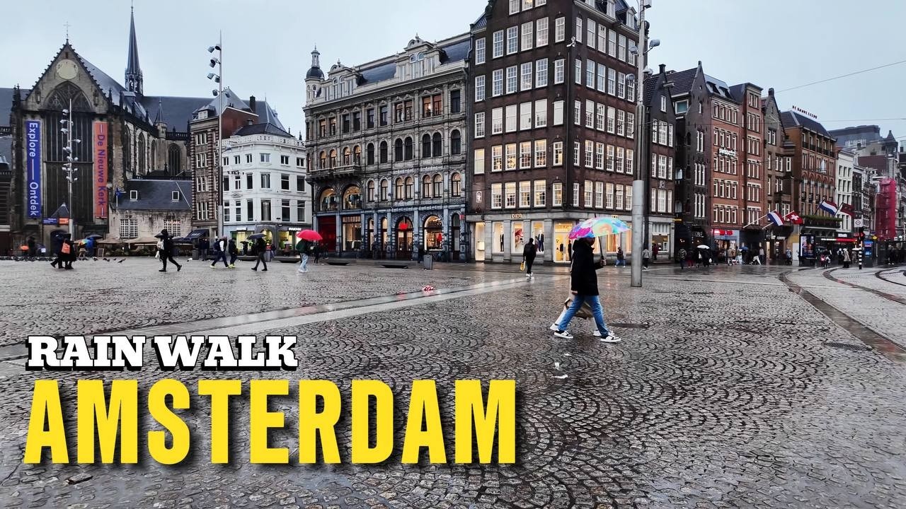 🌧Rainy Day Walk Through Amsterdam's Charming Streets - YouTube