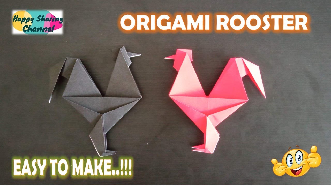 Origami Rooster - Easy Origami Instructions - YouTube