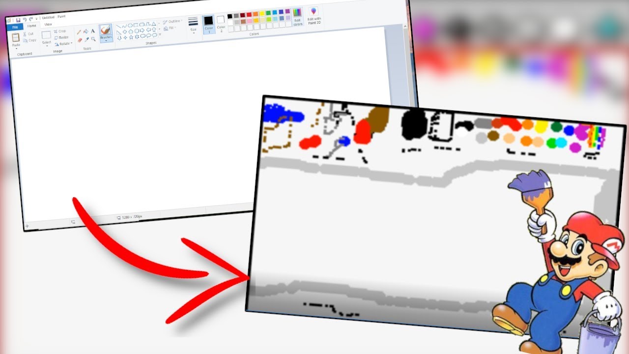 I recreated MS PAINT in MARIO PAINT! - YouTube