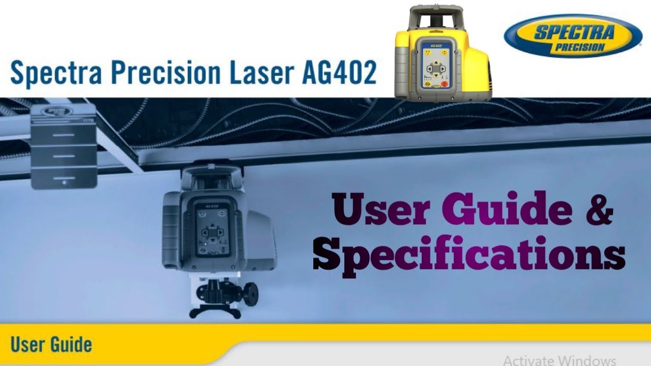 Spectra Precision Rotary Laser Level AG402/ HV302 User Guide ...