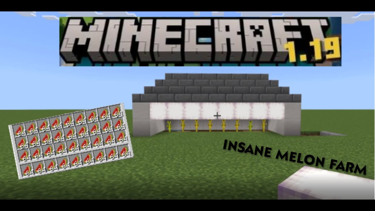 Best Automatic Melon Farm | Minecraft Bedrock 1.19 | Super Easy - YouTube