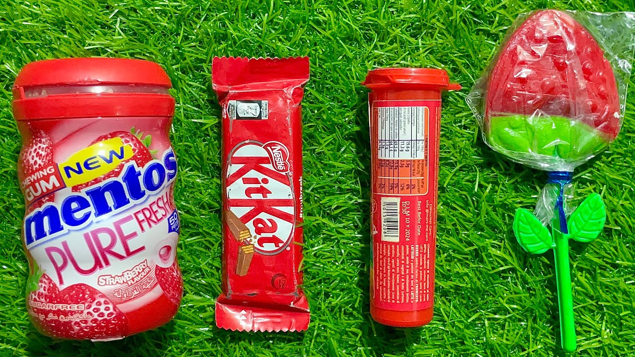 Satisfying I opened the Kit Kat chocolate with Rainbow Lollipop and ...