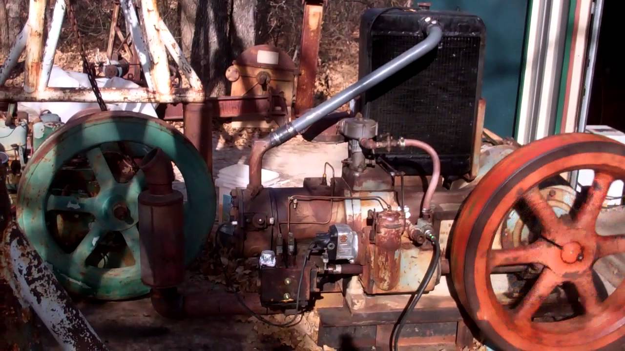 7 1/4 x 8 Ajax oilfield engine - YouTube