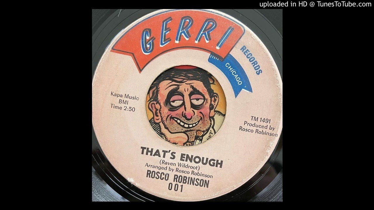 Rosco (Roscoe) Robinson - That's Enough (Gerri) 1965 - YouTube