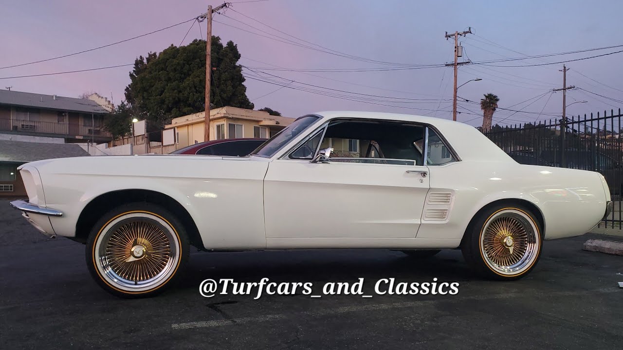 1967 Ford Mustang on Gold Thangs & Vogues from Oakland, ca EP183 - YouTube