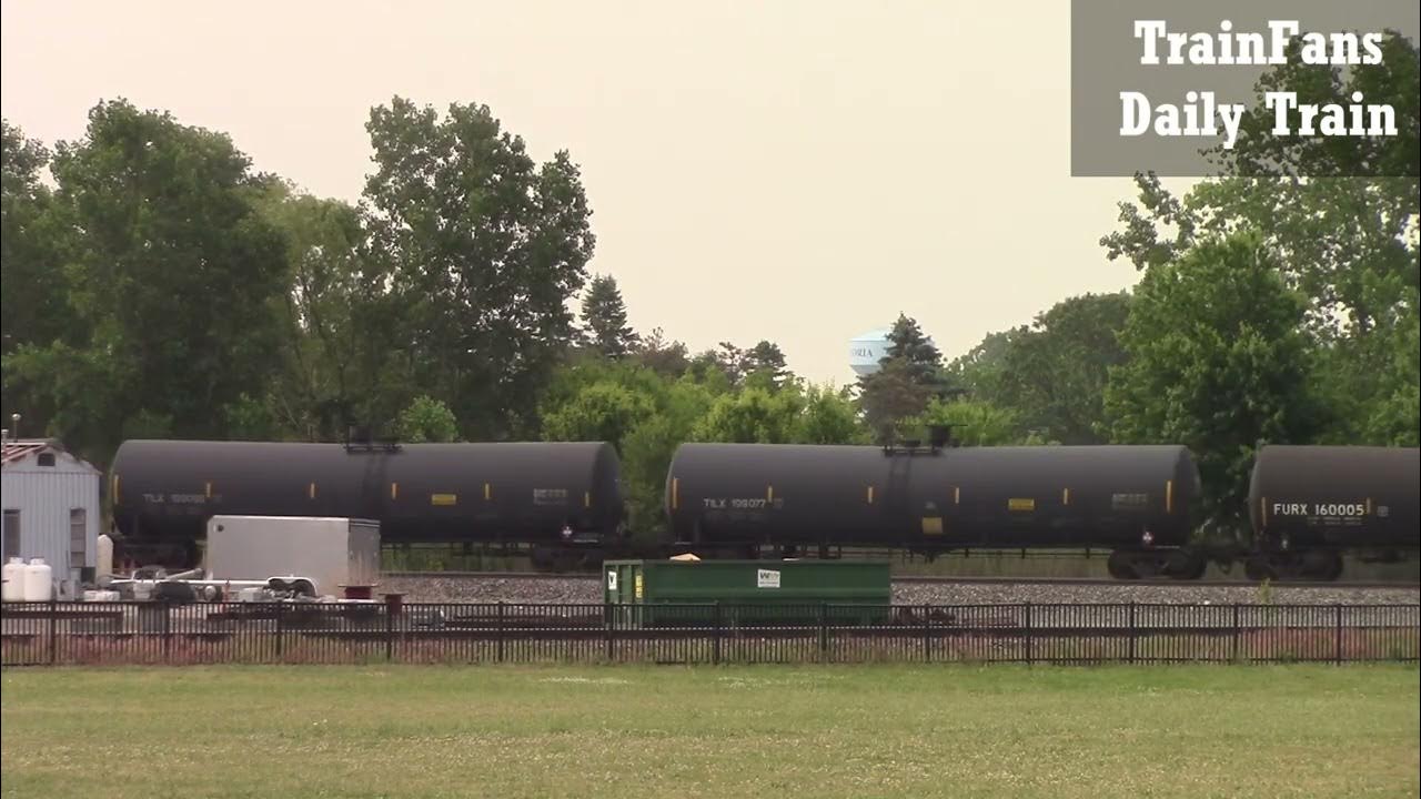 Tanker Train UP 6375 & UP 7401 Locomotives Fostoria Ohio - YouTube