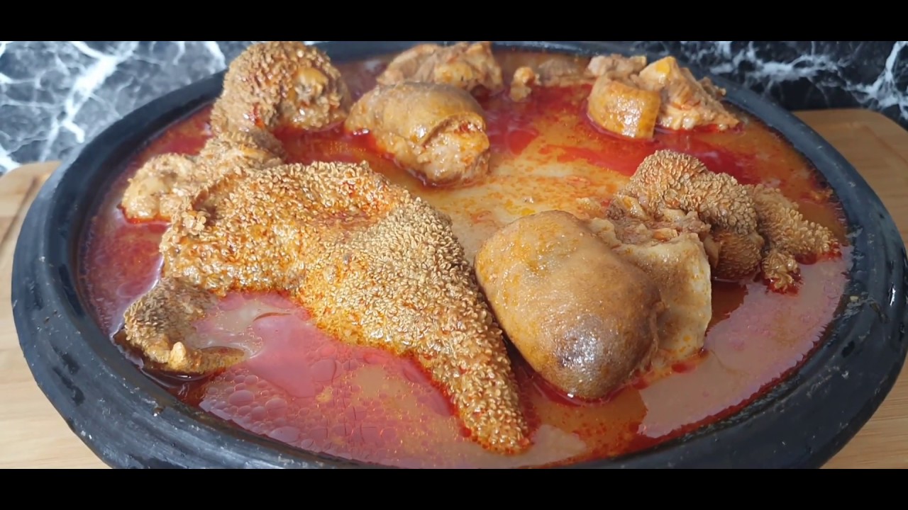 How I make my goat meat light soup| Ghana goat meat light soup - YouTube