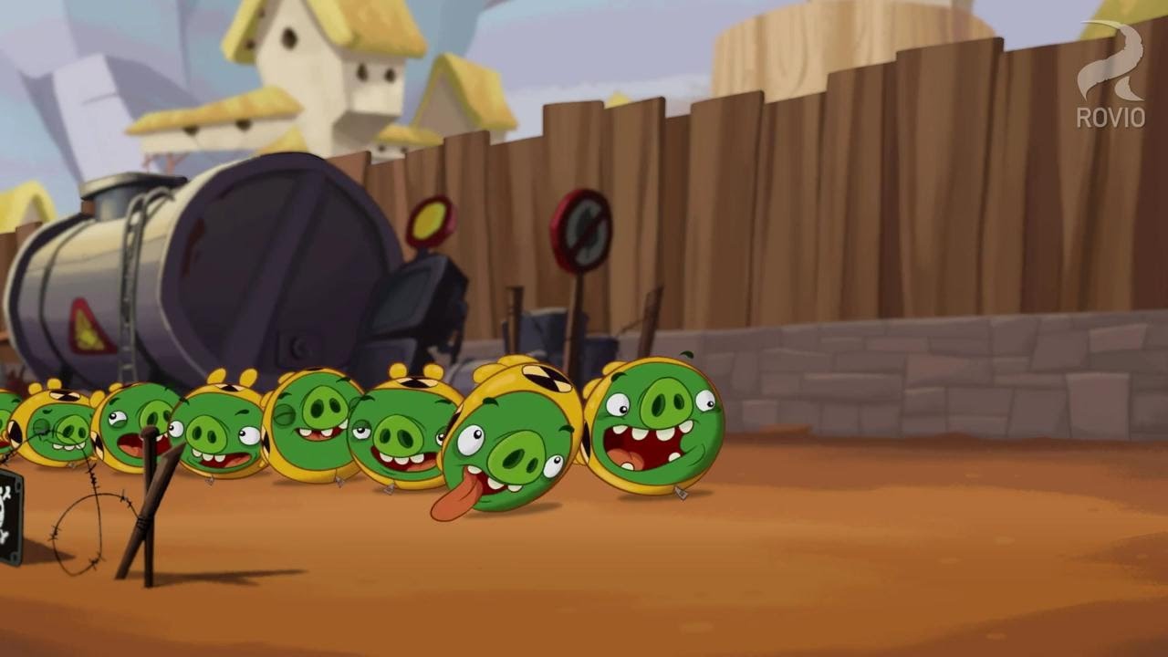 Bajka dla dzieci po angielsku Angry Birds Crash Test Piggies - YouTube