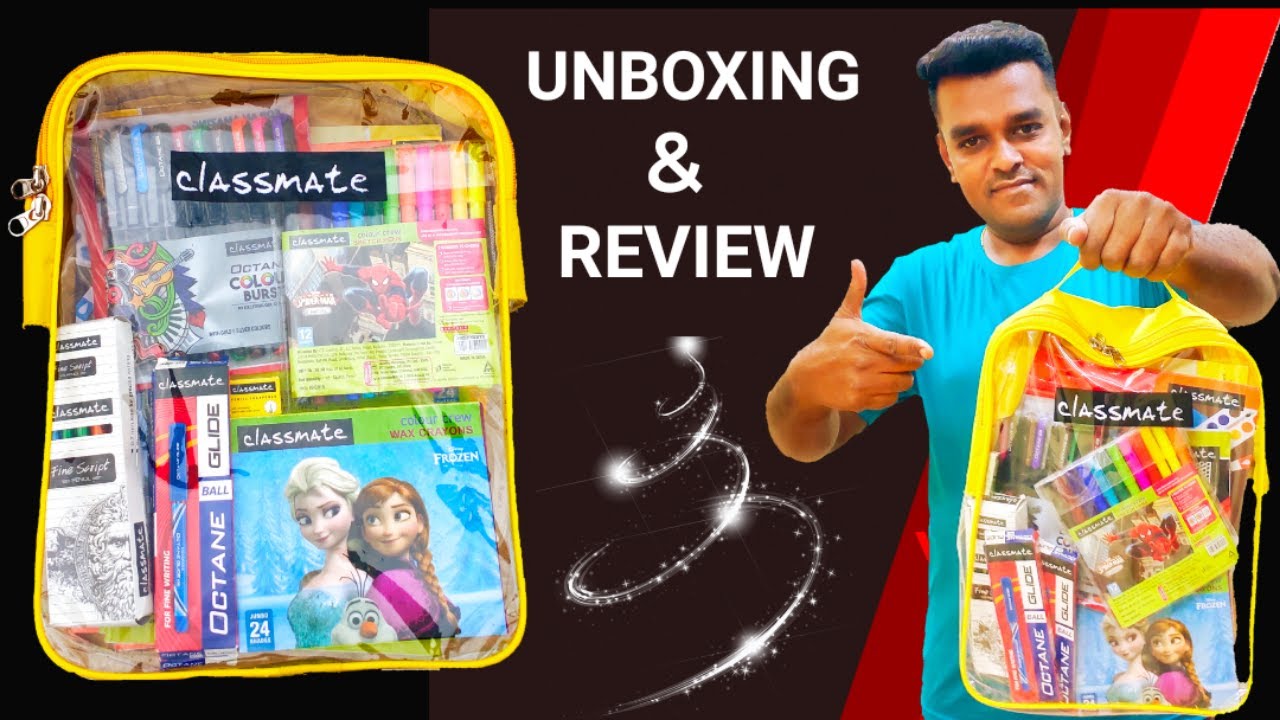 Classmate stationery kit | unboxing and review in Tamil | - YouTube