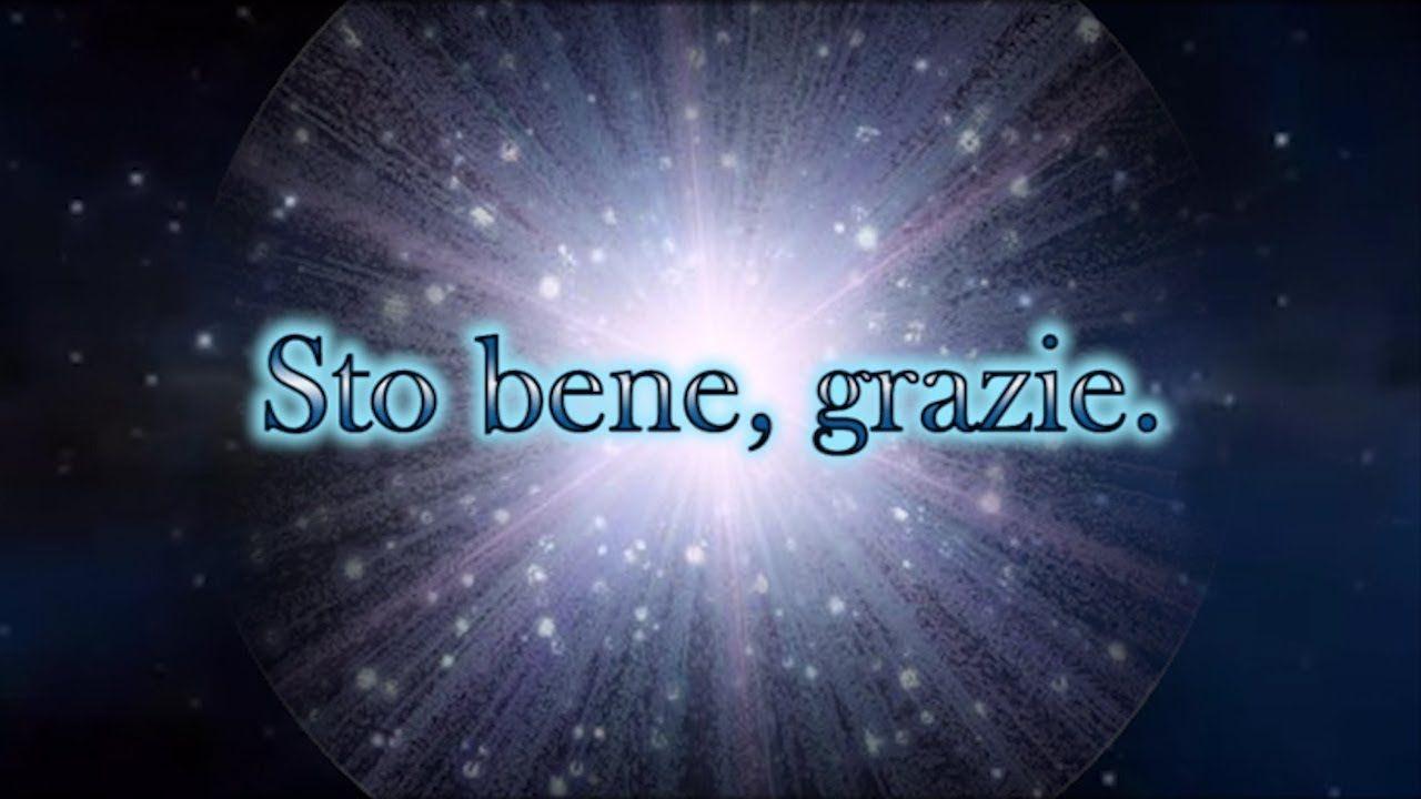 VDS 124 Sto bene, grazie - YouTube
