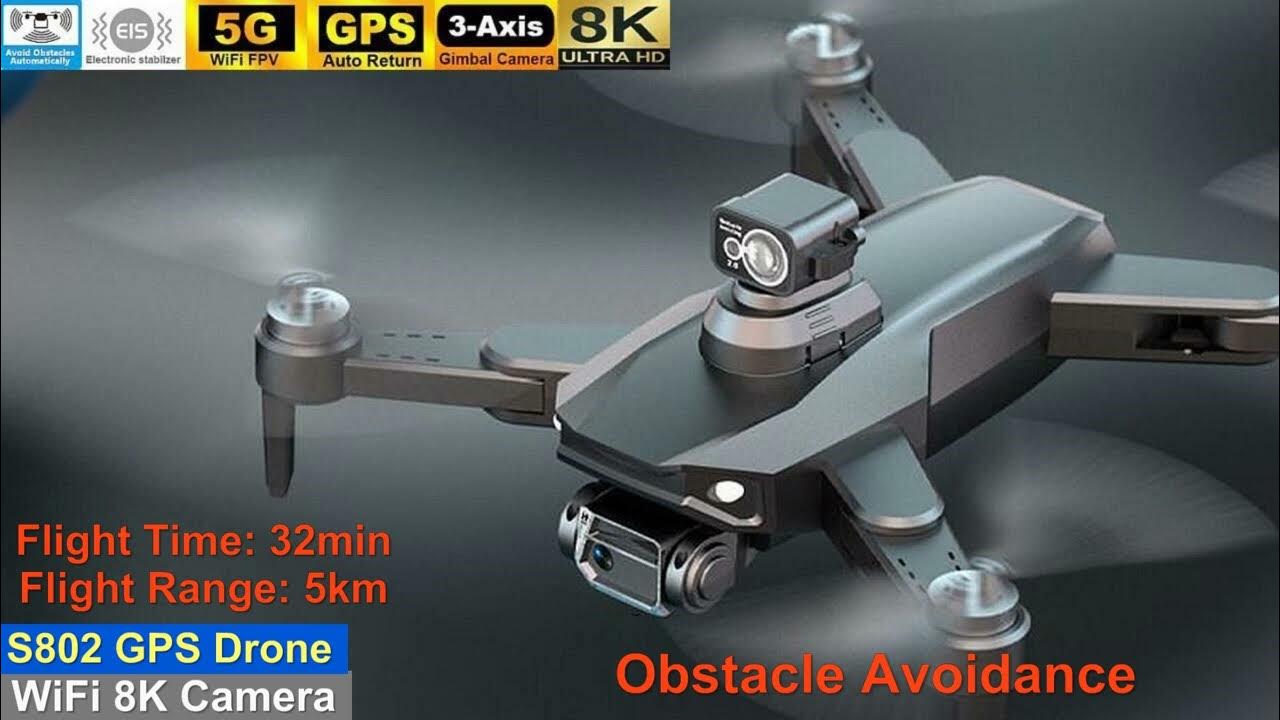 S801 Obstacle Avoidance 3-Axis Gimbal 8K Long Range Drone – Just Released ! - YouTube