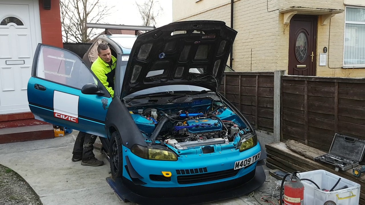 CIVIC + ITB ( based on CBR 1000 RR) first start by SCKAPE - YouTube