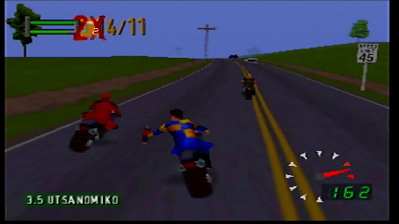 Road Rash 64 Funny Crashes - YouTube