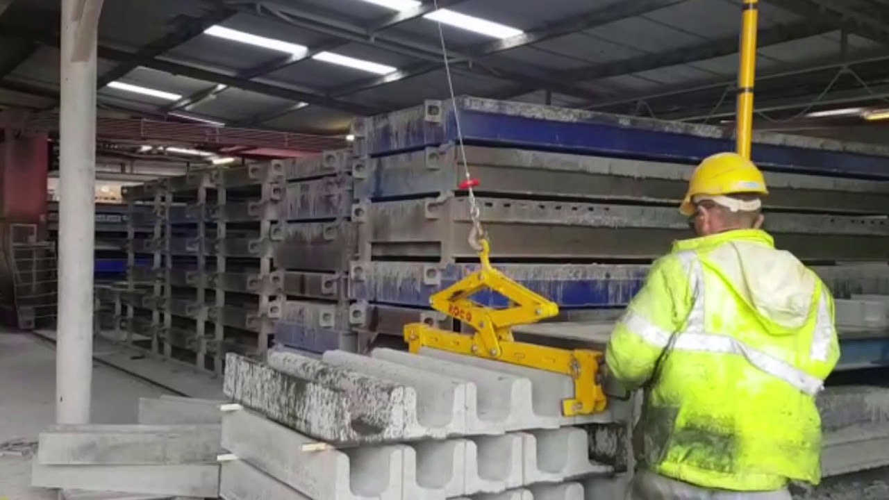 Adjustable Clamp for Lifting Precast Concrete Elements - YouTube