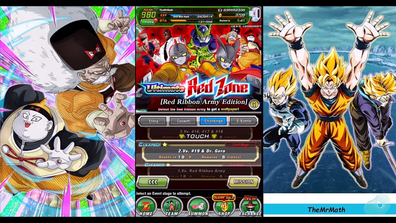 LR int SSj Trio 55% VS 19 and Dr Gero (RedZone Red Ribbon Army) Dokkan ...
