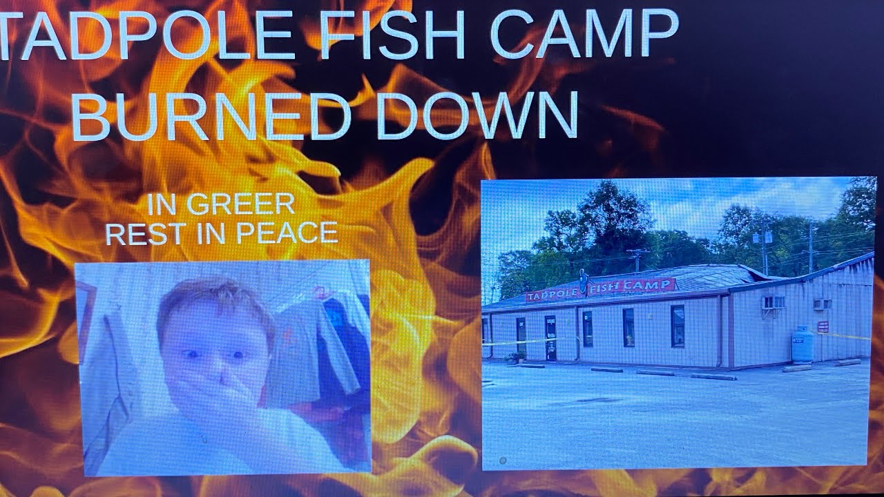 TADPOLE FISH CAMP BURNED DOWN 😨😨 - YouTube