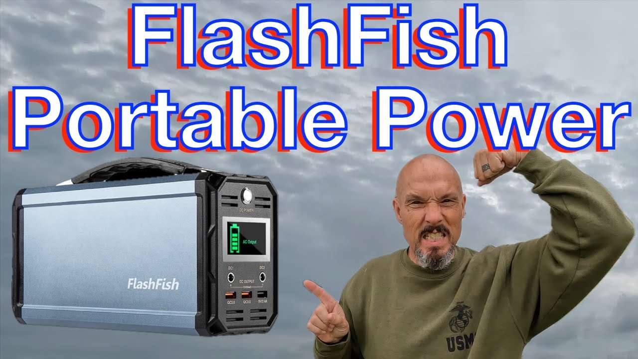 Flash Fish Power Station G300 AC/DC Portable Power On The Go - YouTube