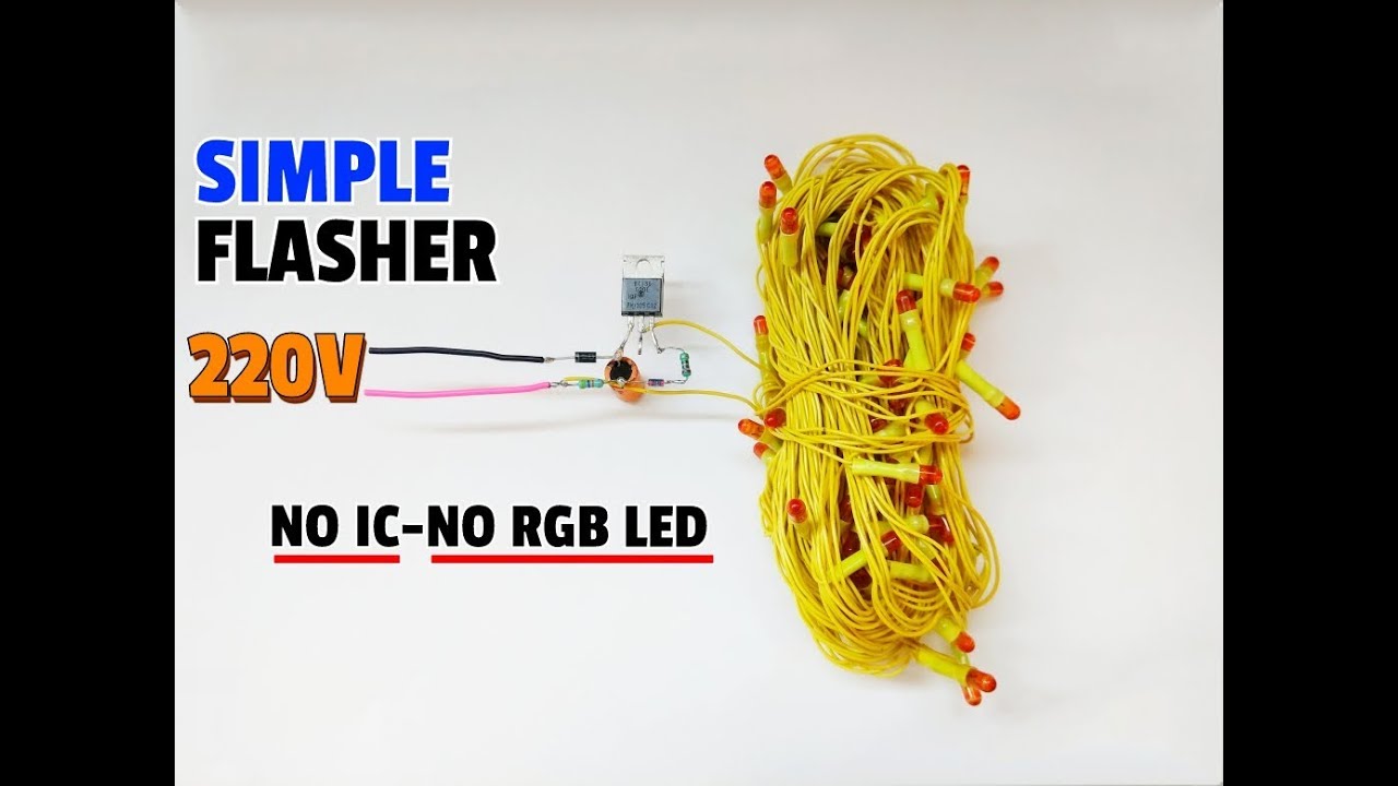 How To Make Simple Flasher Using Triac For Electric Bulb,Light,LED..Simple Flasher Circuit ...