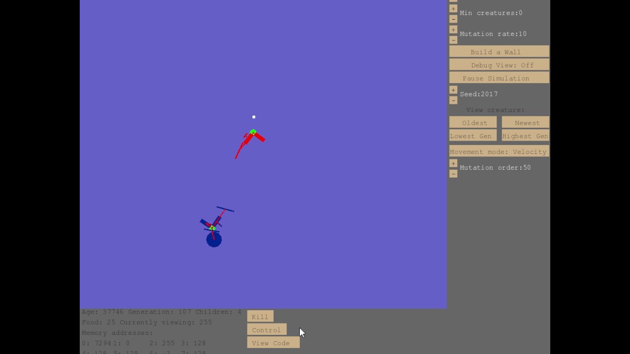 Making good progress on the evolution simulator! - YouTube