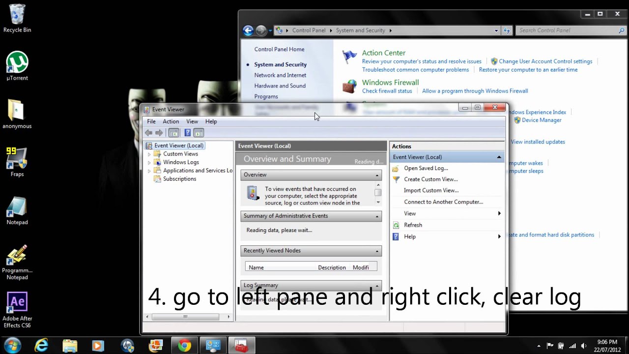 how to clear system logs - YouTube