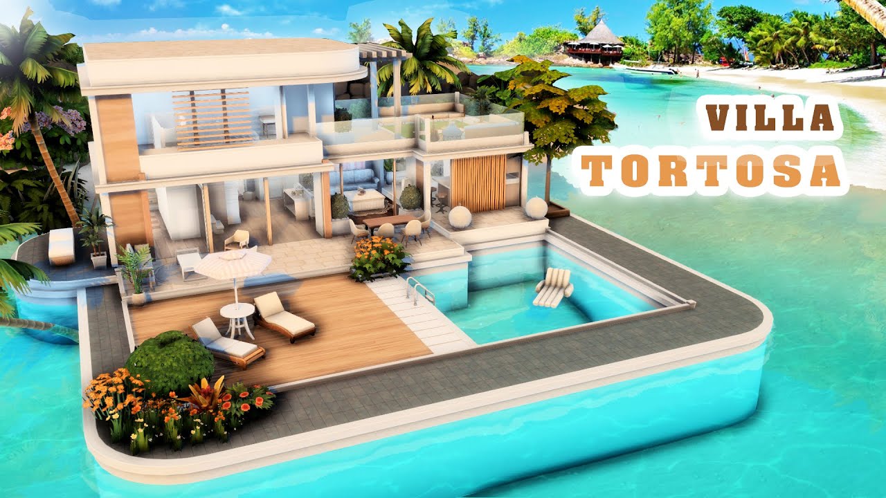 Tortosa Villa Speed build || The Sims 4 - No CC - YouTube