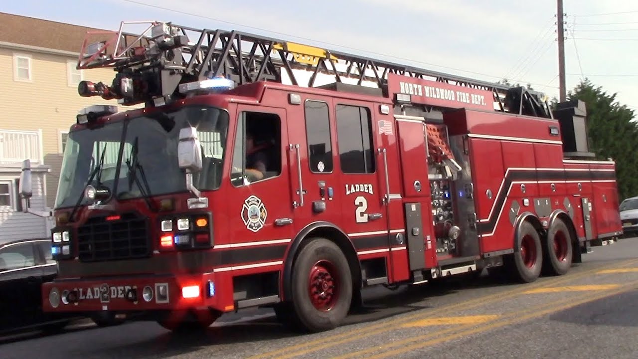 North Wildwood Fire Department Ladder 2 Responding 7-19-24 - YouTube