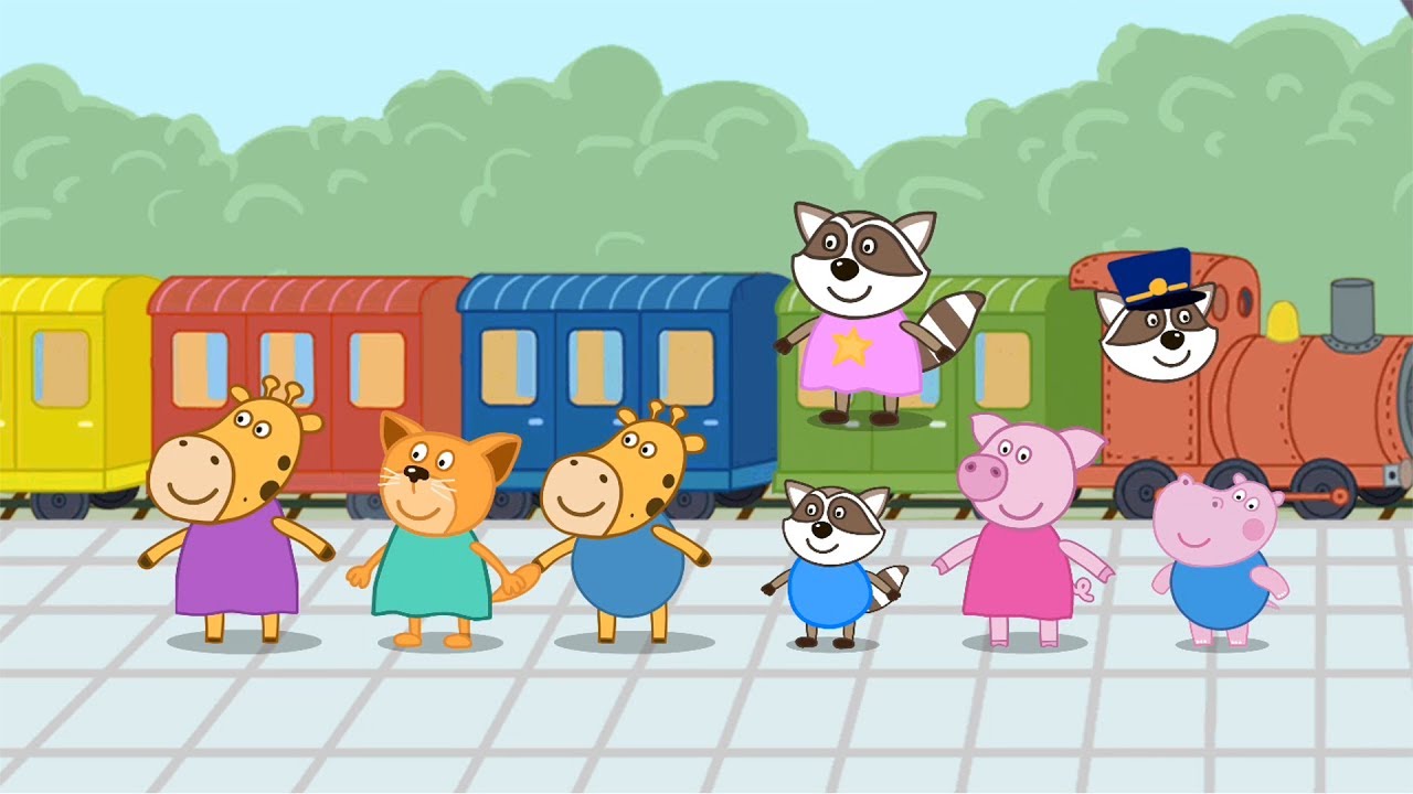 Baby Hippo Railway Train Adventure | Puzzle Travelling Game | Cute ...