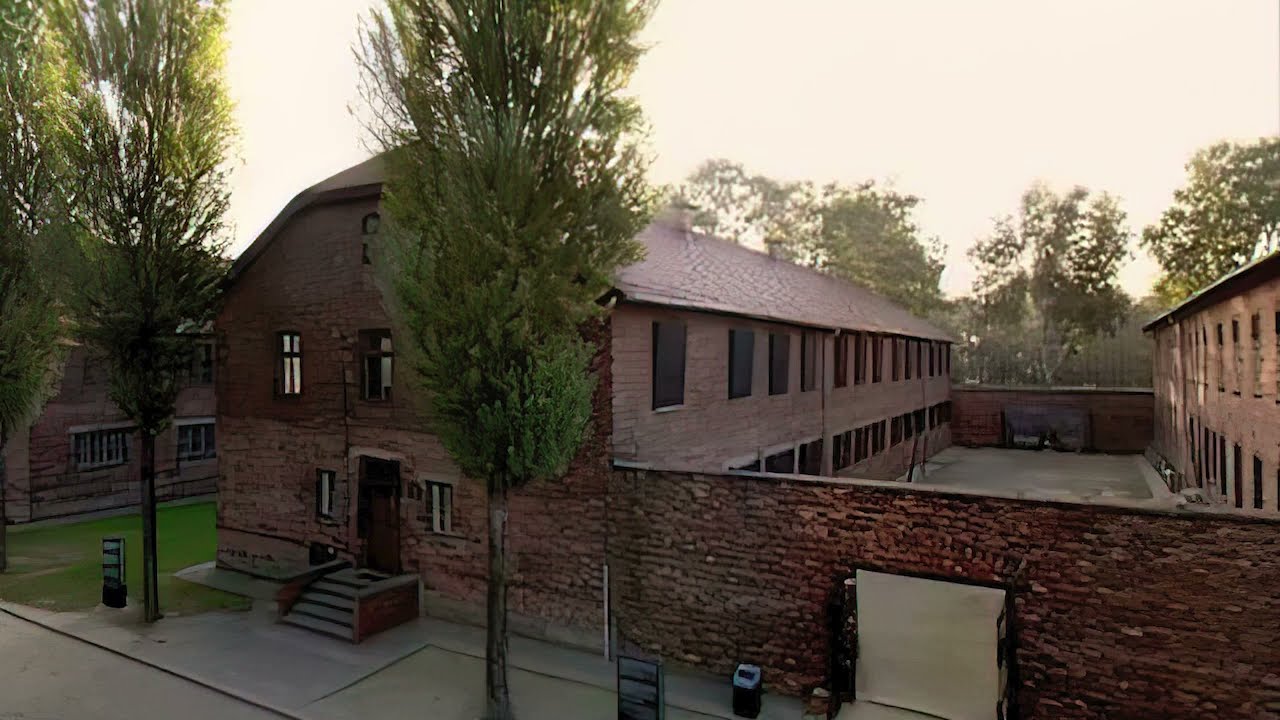 Auschwitz Blocks 10-11 Aerial View - YouTube