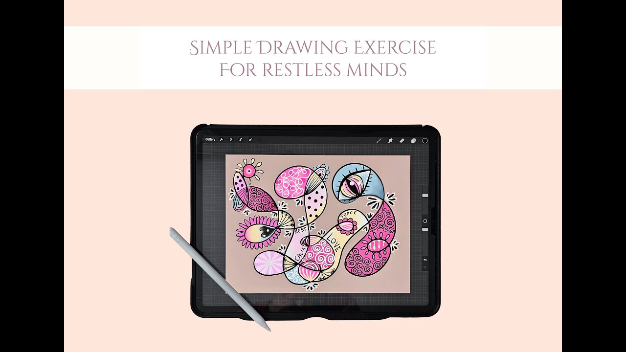 Drawing Exercise For Restless Minds | Mindful Art Tutorial With ...