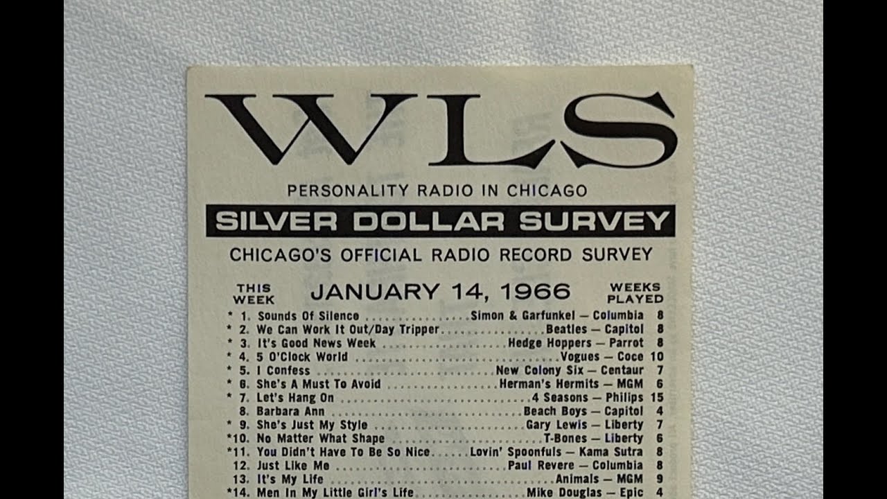 WLS music survey from January 14, 1966. (Chicago 890 AM) - YouTube