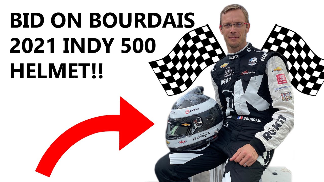 Bid on Bourdais 2021 Indy 500 helmet!! - YouTube