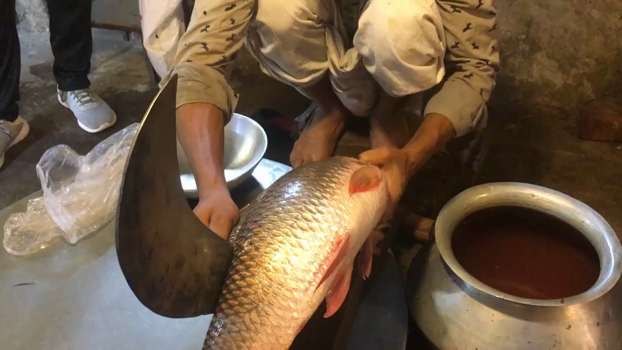 Amazing Big Rui Fish Cutting - Bangladeshi Fish Market - YouTube