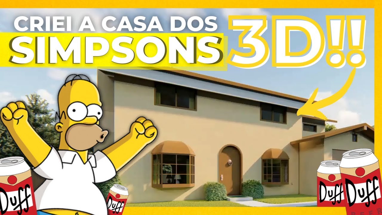 Renderizei a Casa dos Simpsons! Criei a Casa dos Simpsons em 3D ...