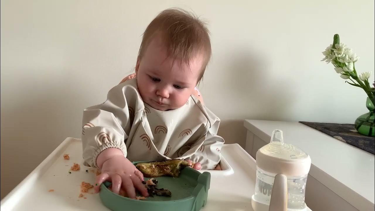 BLW: 6 месяцев 13 дней 🦷 Бутер с лососем, баклажан и брокколи 😋 Прикорм кусочками 🇸🇪 Будни мамы ...