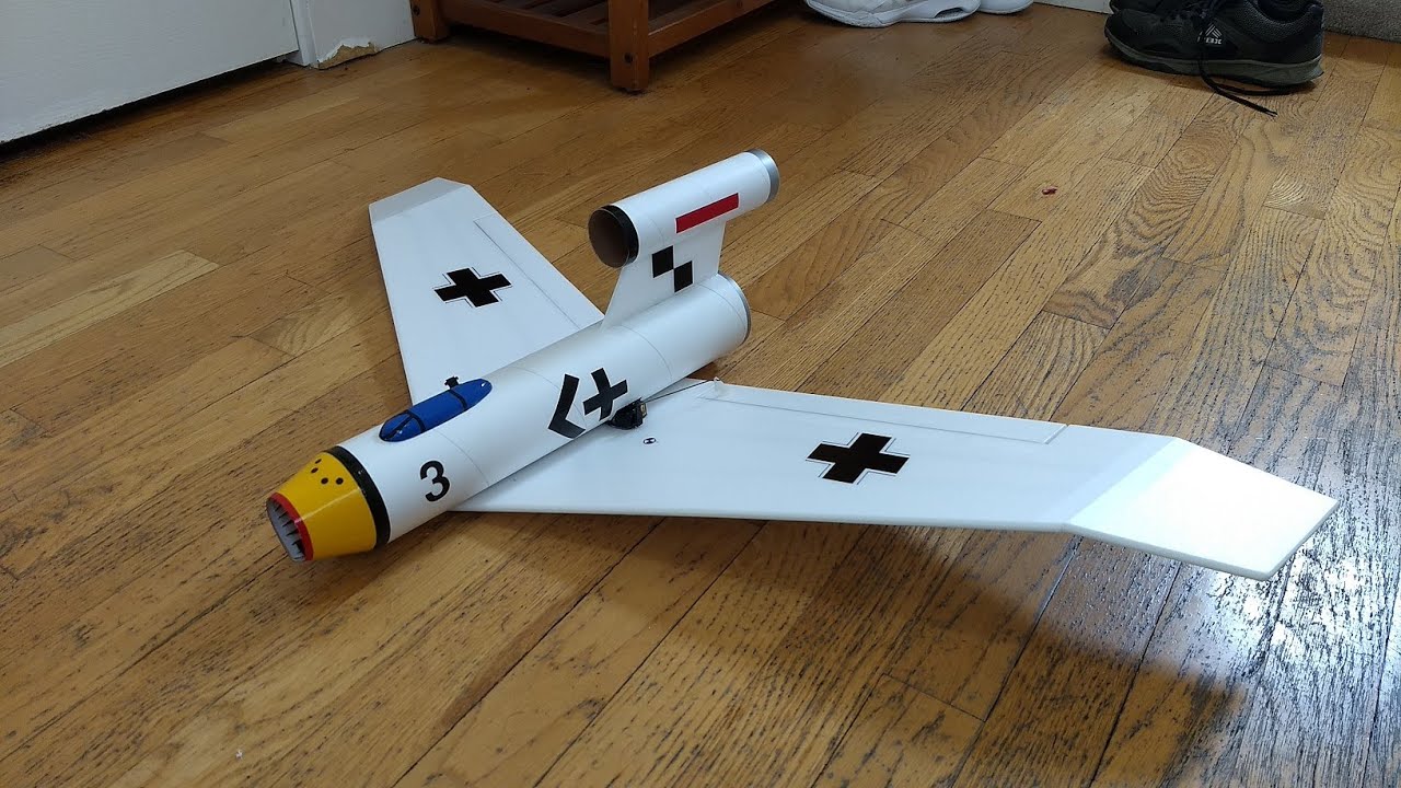 R/C Rokitflite Fake Wulf 2x upscale Rocket glider - YouTube